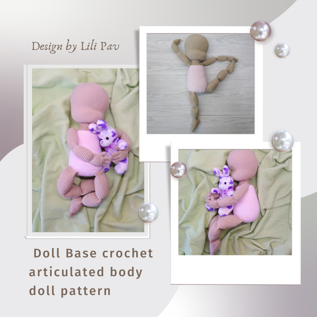 Doll Base crochet basic body doll amigurumi tutorial | Inspire Uplift