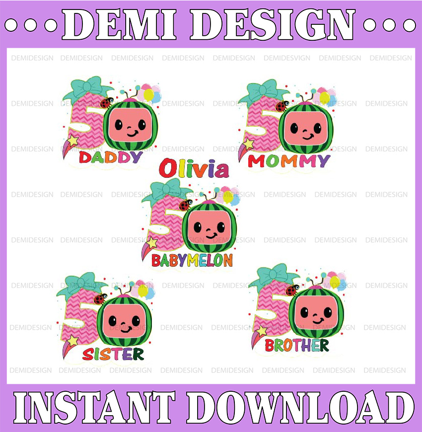 Personalized Coco melon birthday Svg Png, Customized Cocomel | Inspire ...