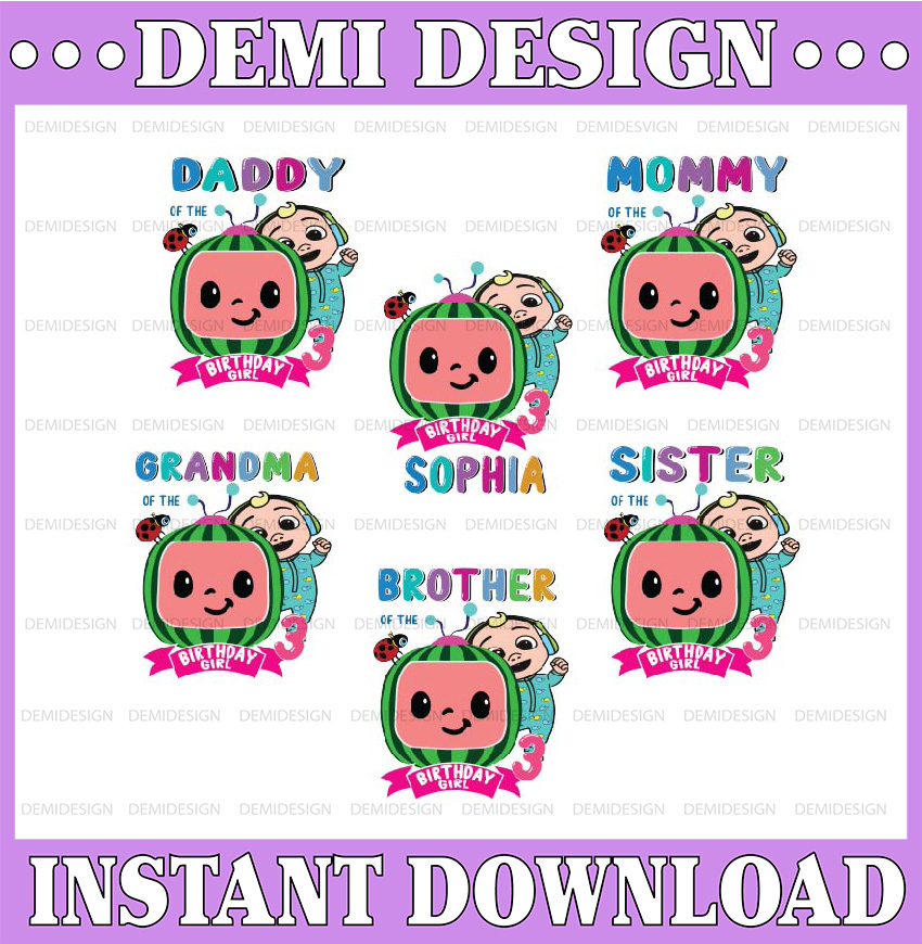 Personalized Coco melon birthday Svg Png, Customized Cocomel | Inspire ...