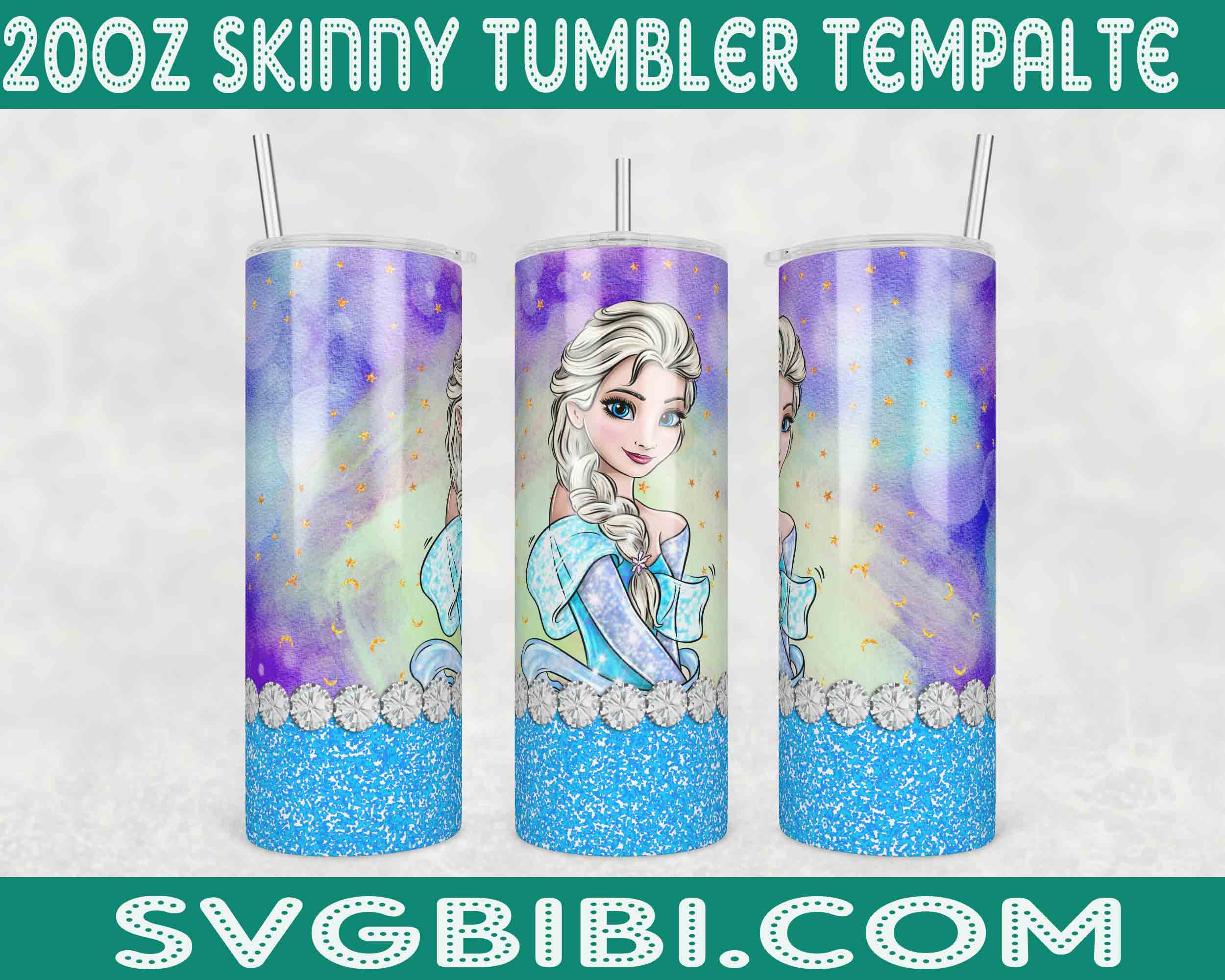 Disney Princess Elsa Tumbler Wrap, 20oz Tumbler Wrap Sublima | Inspire ...