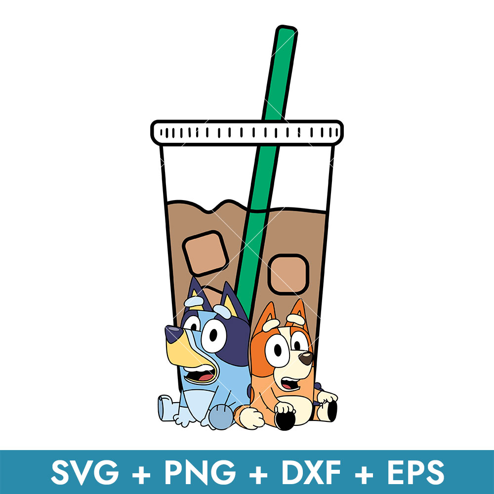 Bluey Ad Bingo Coffee Cups Svg, Bluey Svg, Cartoon Svg, Png - Inspire ...