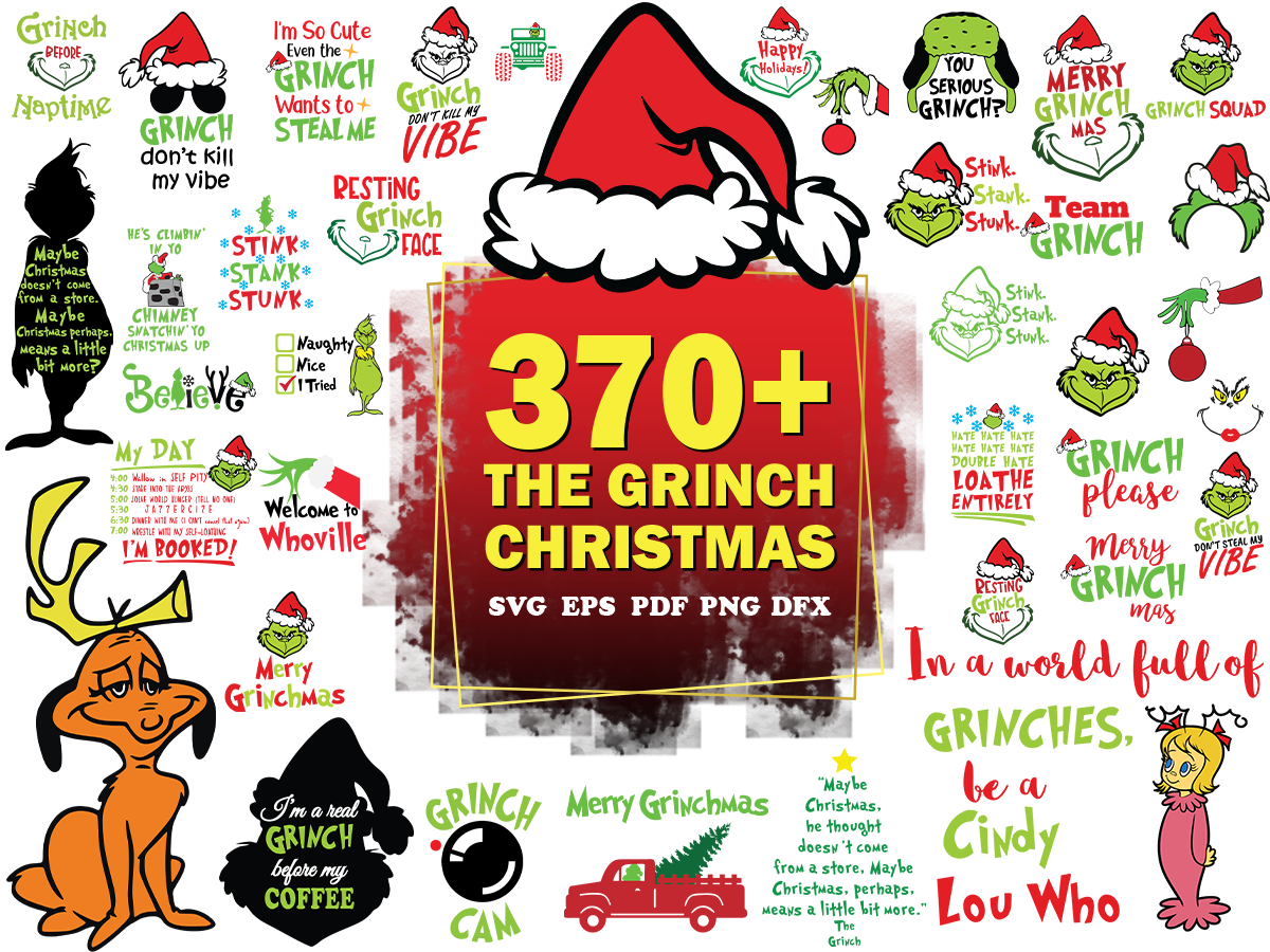 370 Files The Grinch Svg Bundle, Christmas Svg, Grinch Svg | Inspire Uplift