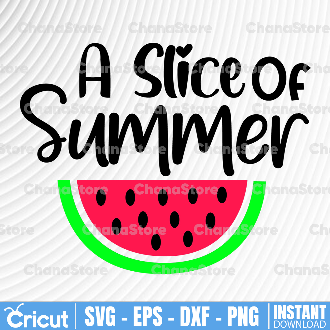 A Slice Of Summer SVG Cut File, Beach Shirt Design, Summer W | Inspire ...