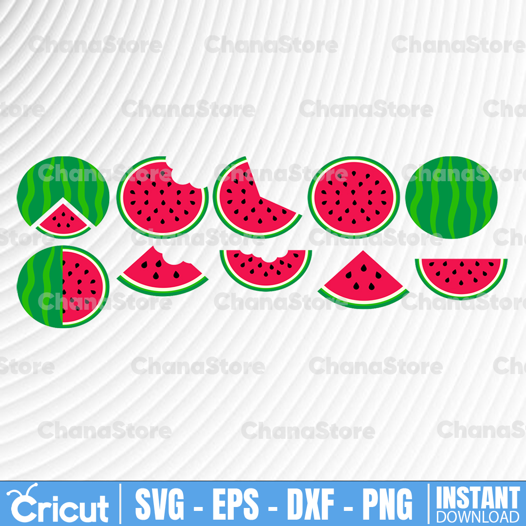 Watermelon SVG Bundle, Cute Watermelon slice svg, Summer SVG | Inspire ...