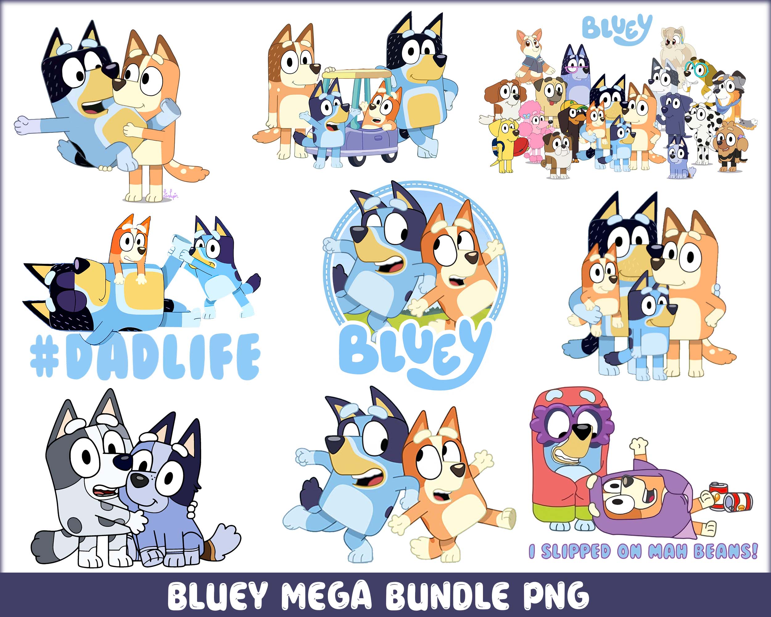 Bluey Layered Svg Bundle, Bluey Vector, Bluey Clipart 42 blu | Inspire ...