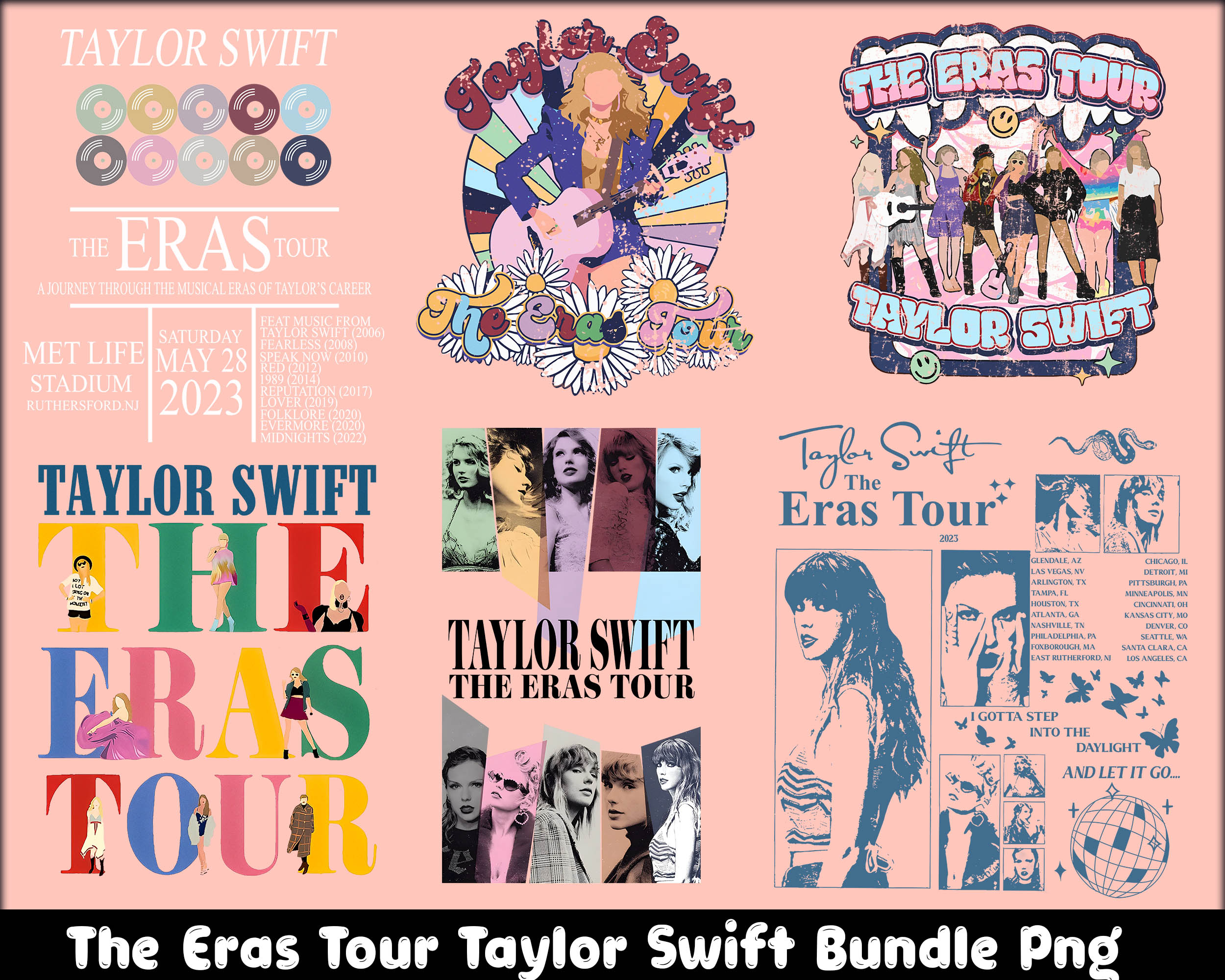 The Eras Tour Taylor Swift Bundle Png | Inspire Uplift