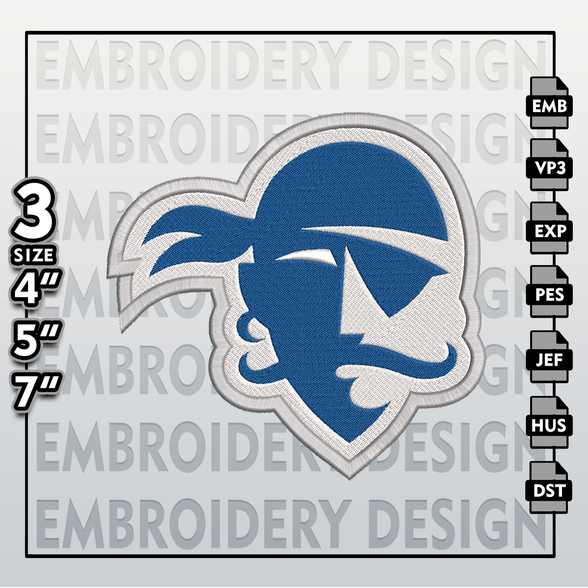Seton Hall Pirates Embroidery Designs, NCAA Logo Embroidery | Inspire ...