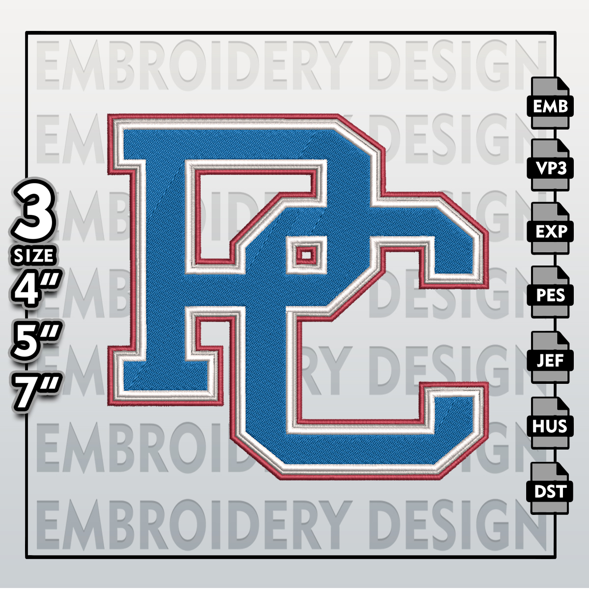 Presbyterian Blue Hose Embroidery Designs, NCAA Logo Embroid | Inspire ...