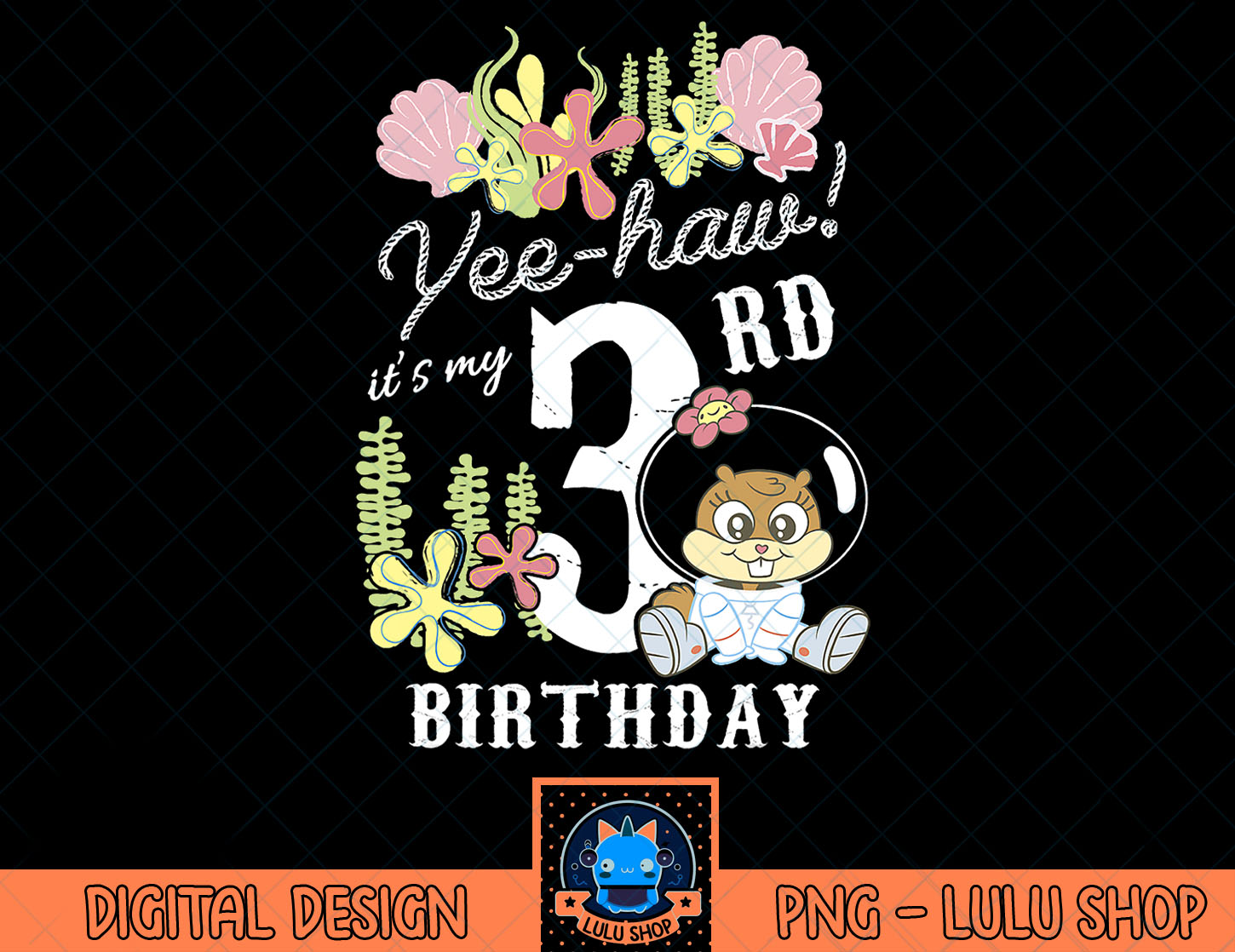 Nickelodeon SpongeBob SquarePants Sandy Yee Haw 3rd Birthday - Inspire ...