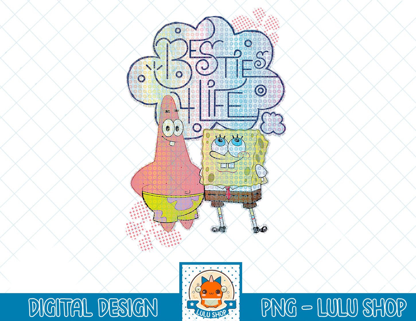 Spongebob And Patrick Bestie 4 Life T-Shirt.png | Inspire Uplift