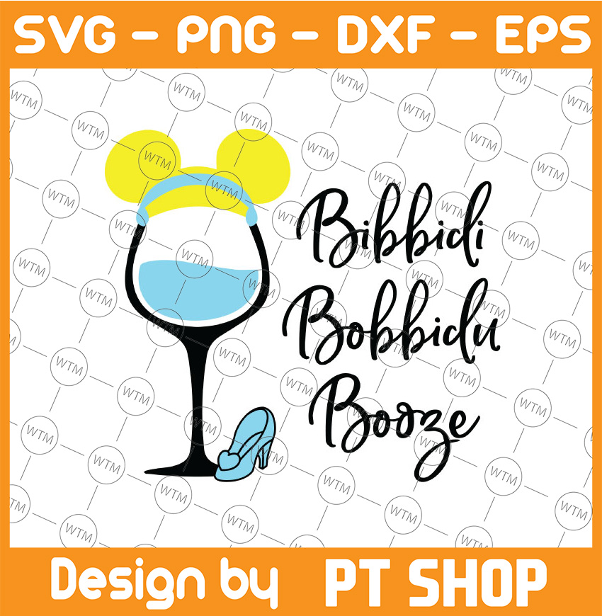 Disney Wine Glass Cinderella Bibbidi Bobbidi Booze Layered S | Inspire ...