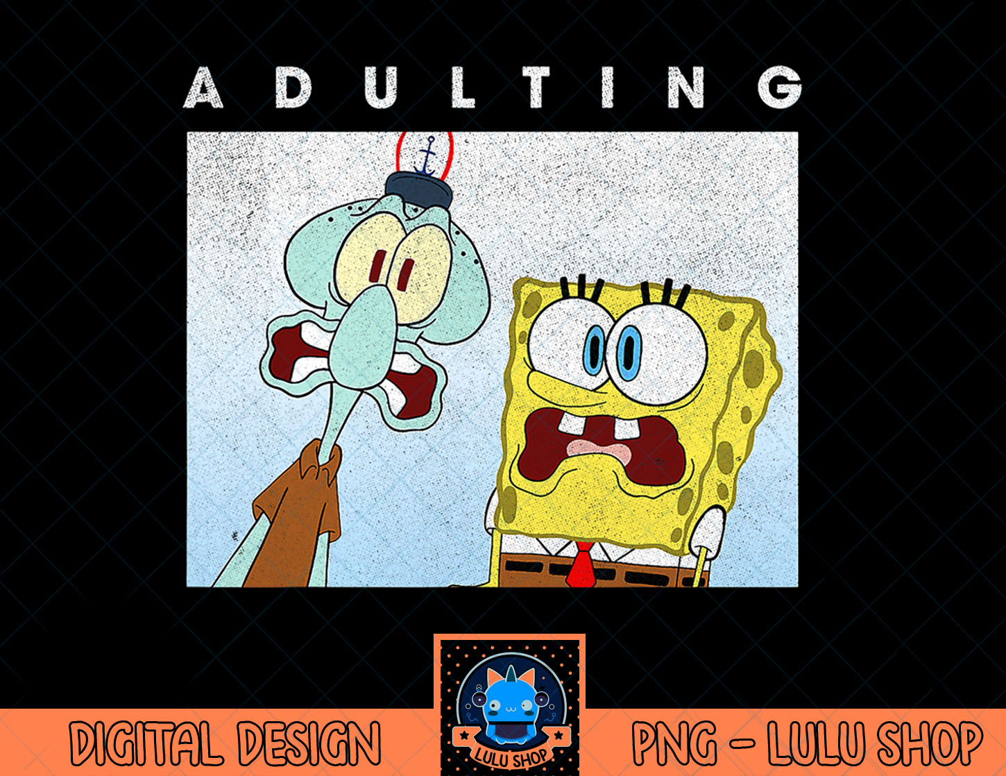 SpongeBob SquarePants & Squidward Scared Of Adulting T-Shirt | Inspire ...