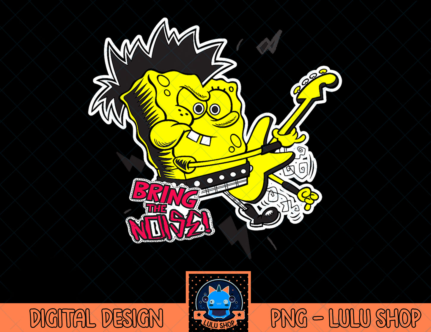 Spongebob SquarePants Bring The Music Rocker T-Shirt.png - Inspire Uplift
