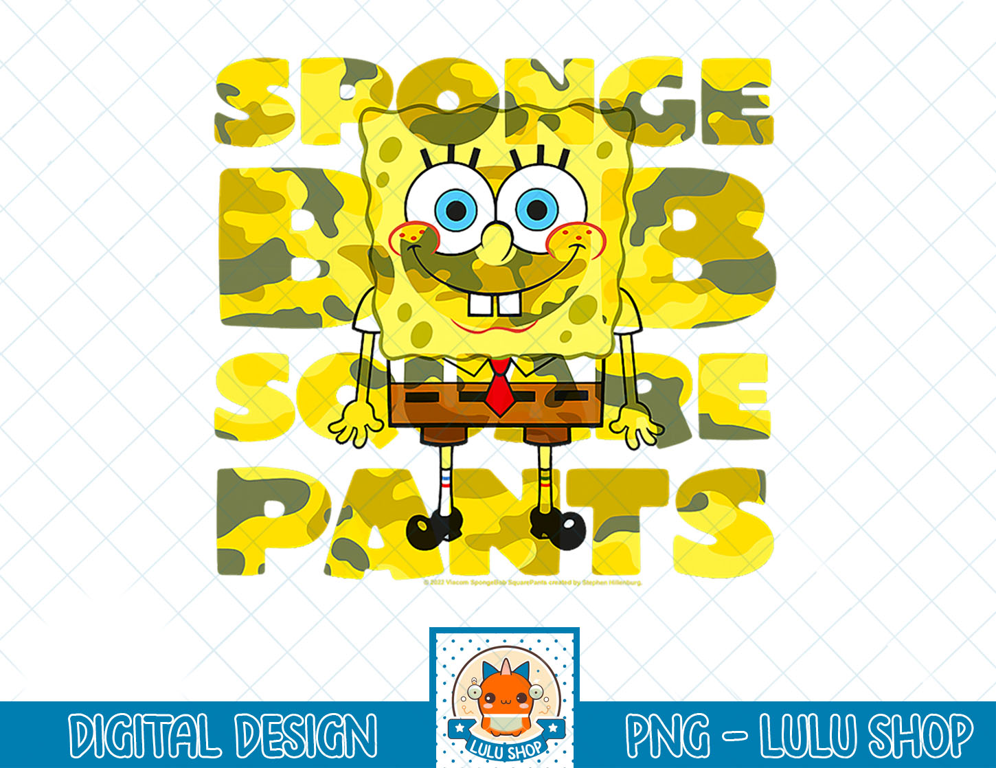 SpongeBob SquarePants Camo Pants T-Shirt.png - Inspire Uplift