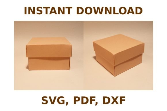 Box with Lid Template, Box Template SVG, SVG Files, SVG, Cri | Inspire ...