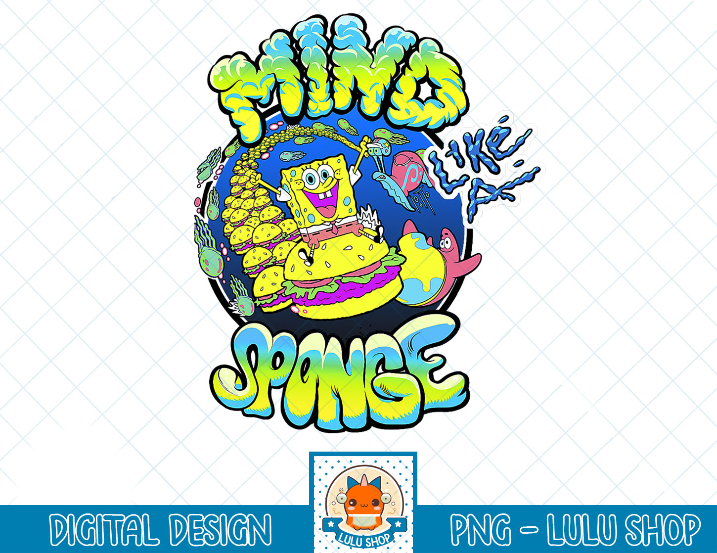 SpongeBob SquarePants Psychedelic Sponge T-Shirt.png | Inspire Uplift