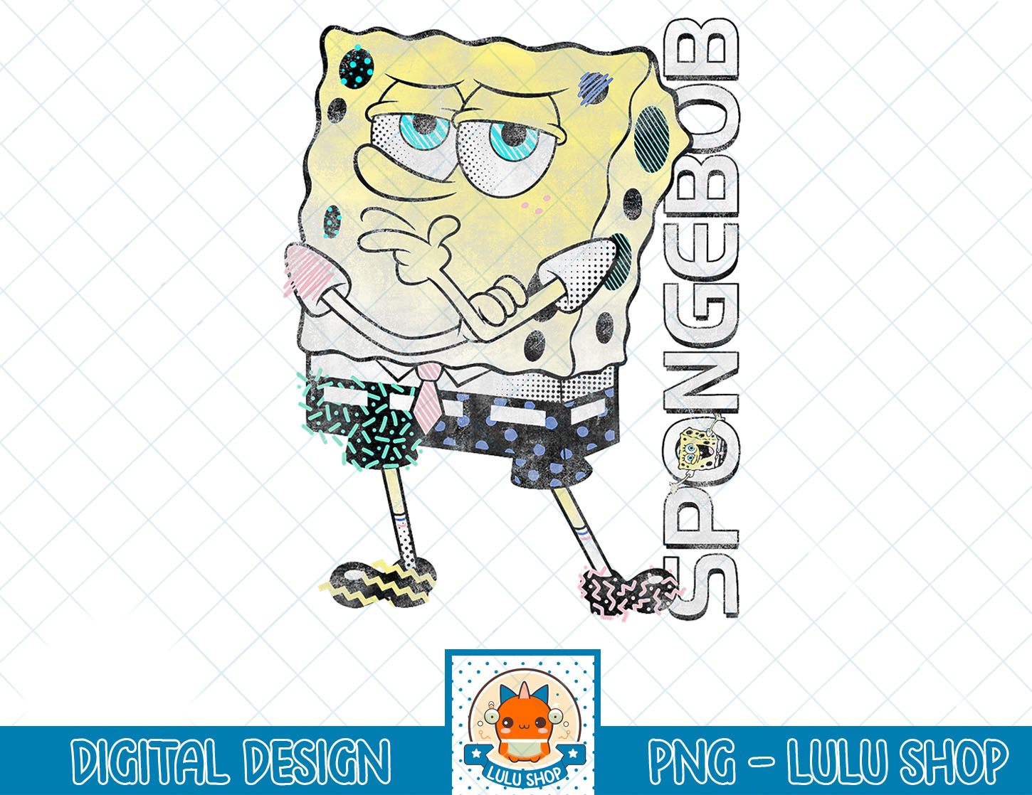 SpongeBob SquarePants Retro Graphic Print SpongeBob T-Shirt. - Inspire ...
