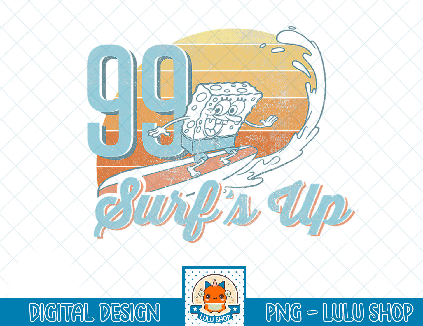 SpongeBob SquarePants Retro Surfs Up T-Shirt.png | Inspire Uplift