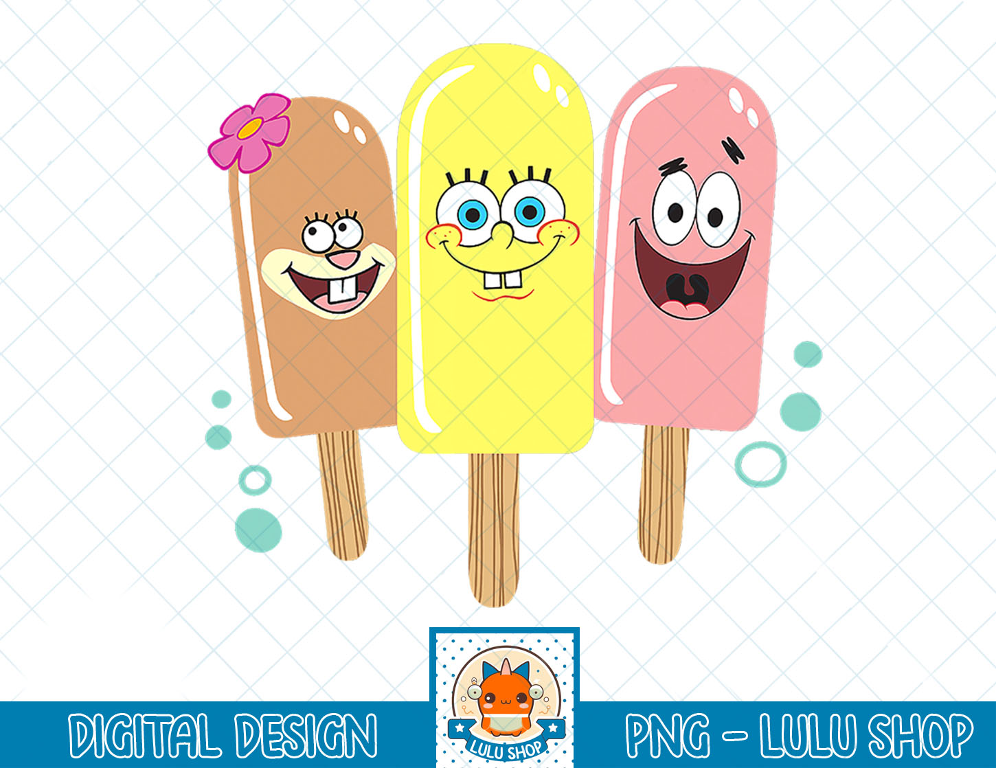SpongeBob SquarePants Sandy Patrick Ice Cream Pals Happy T-S - Inspire ...
