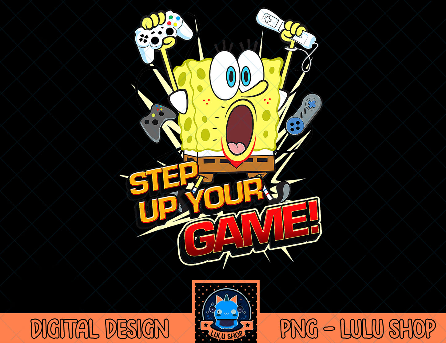 Spongebob SquarePants Step Up Your Game T-Shirt.png - Inspire Uplift