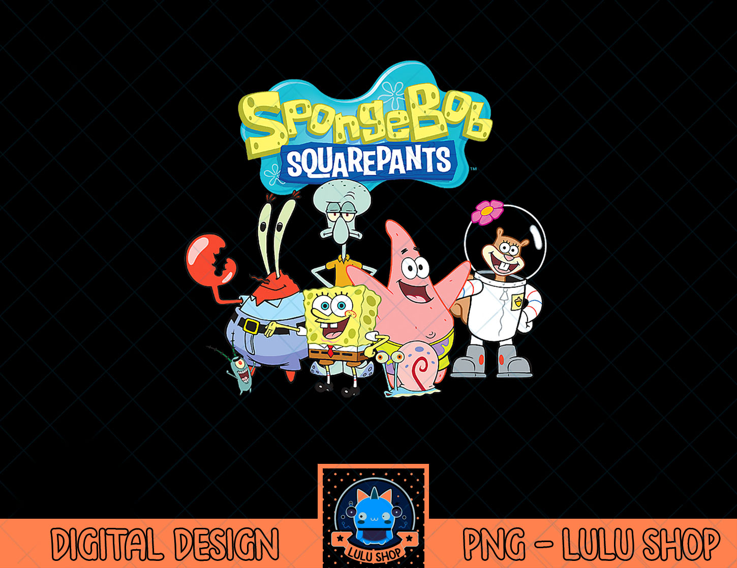 Spongebob Squarepants With All Characters T- Shirts.png | Inspire Uplift