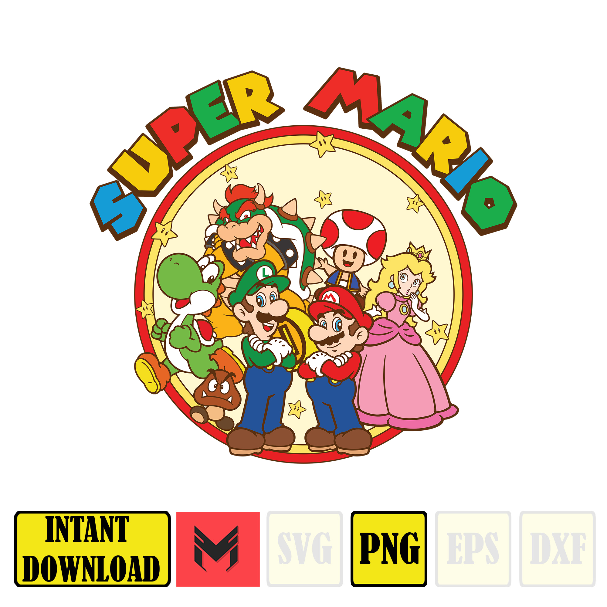 Super Mario PNG, Mario Family Layered svg Files, Super Mario | Inspire ...