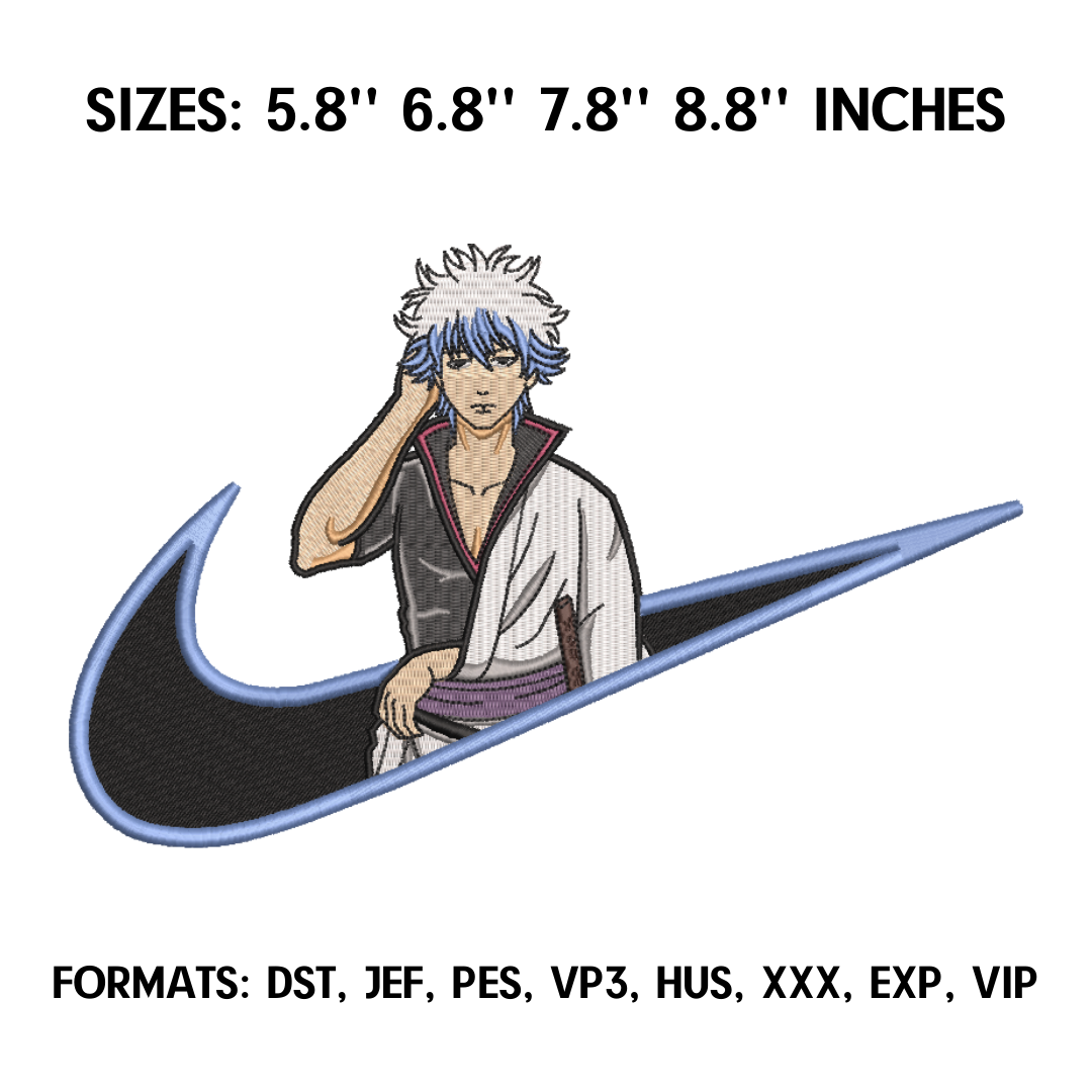 Gintoki Sakata Embroidery Design File, Gintama Anime Embroid - Inspire ...