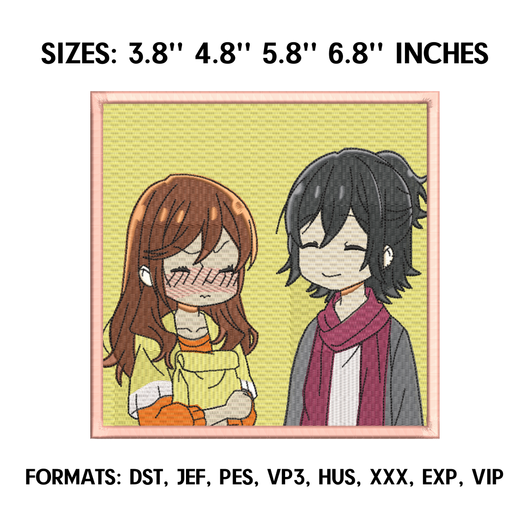 Hori and Miyamura Embroidery Design File, Horimiya Anime Emb | Inspire ...