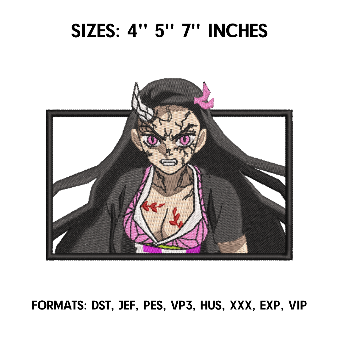 Nezuko Embroidery Design File, Kimetsu no yaiba Anime Embroi | Inspire ...