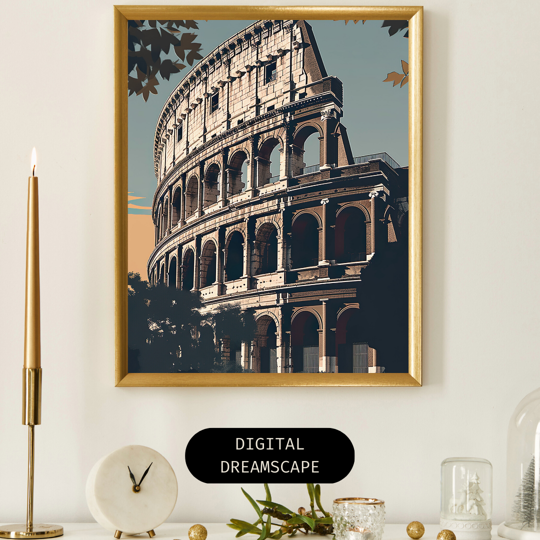 "Rome's Icon: The Colosseum" Travel Poster - Inspire Uplift