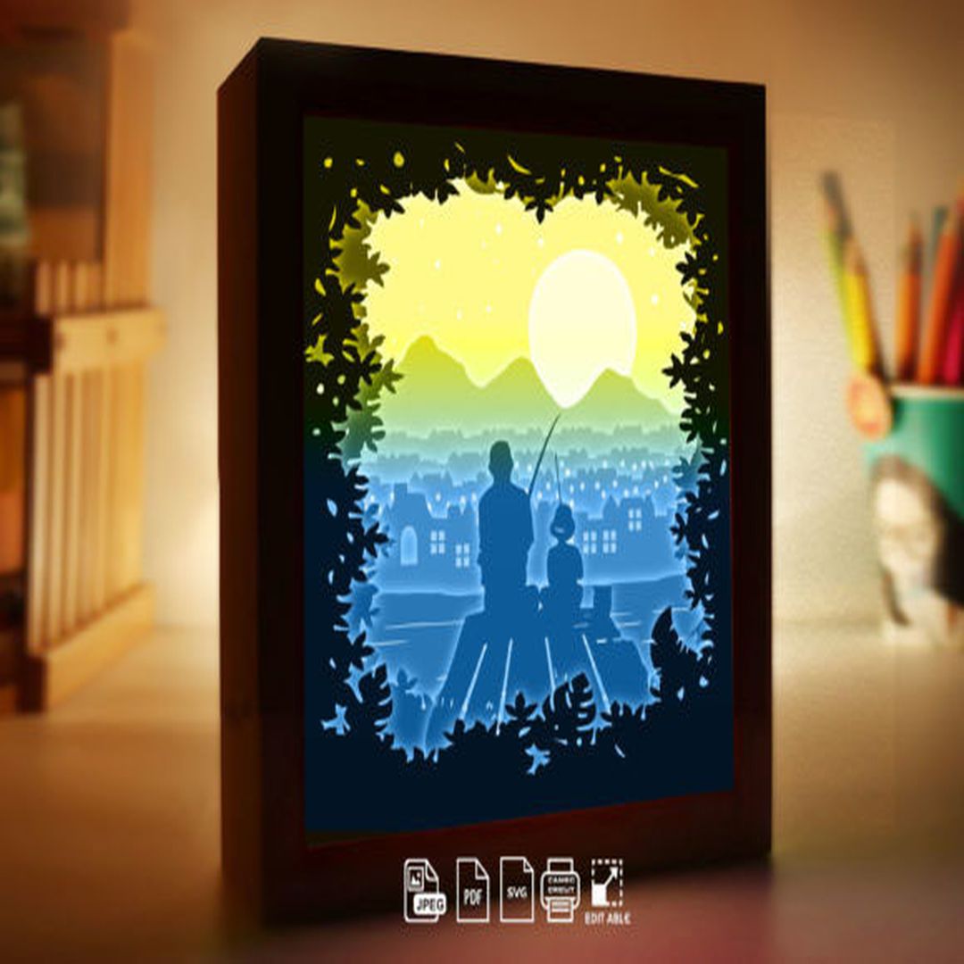Fishing with Dad Paper Lightbox 229 | Inspire Uplift