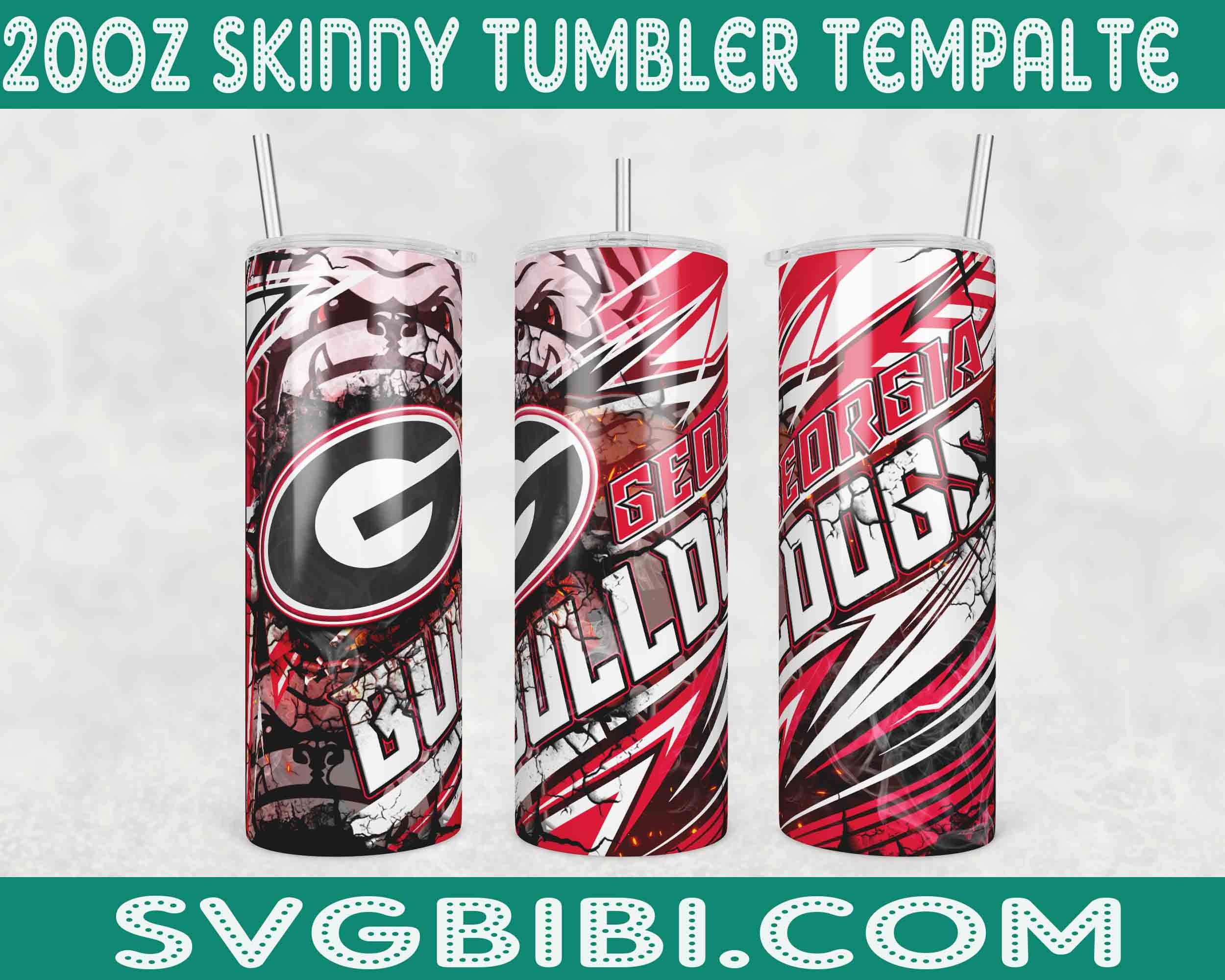 Georgia Bulldogs Tumbler Wrap, Football Tumbler Wrap Png, CO | Inspire Uplift