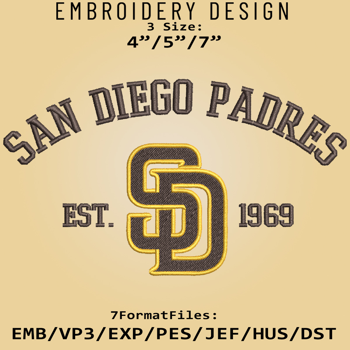 San Diego Padres Embroidery Designs, MLB Logo Embroidery Fil | Inspire ...