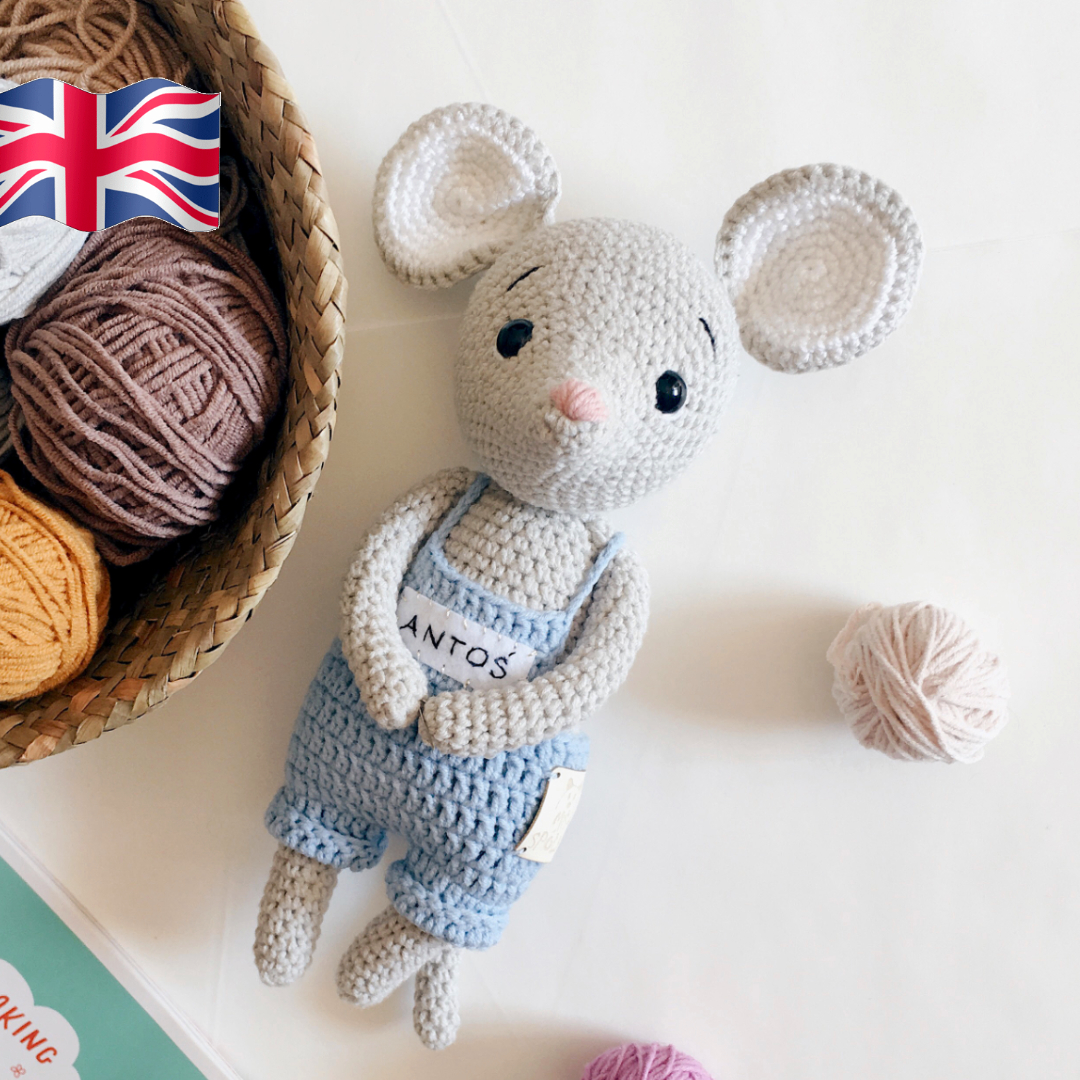MIKO THE MOUSE doll amigurumi crochet pattern English PDF | Inspire Uplift