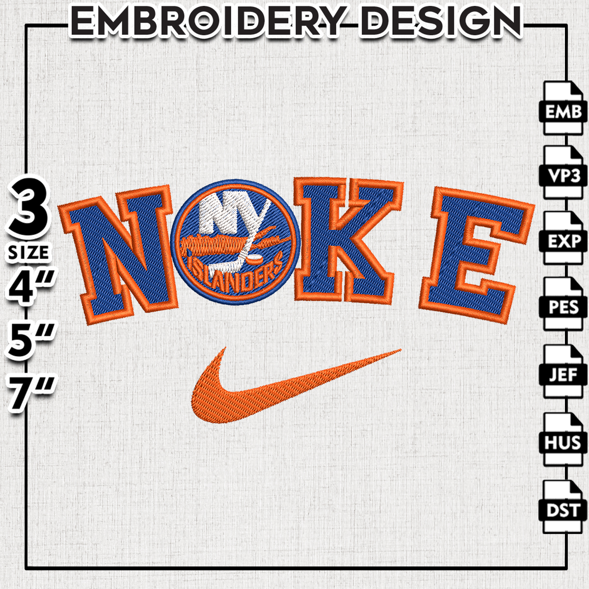 New York Islanders Embroidery Designs, NHL Logo Embroidery, - Inspire ...