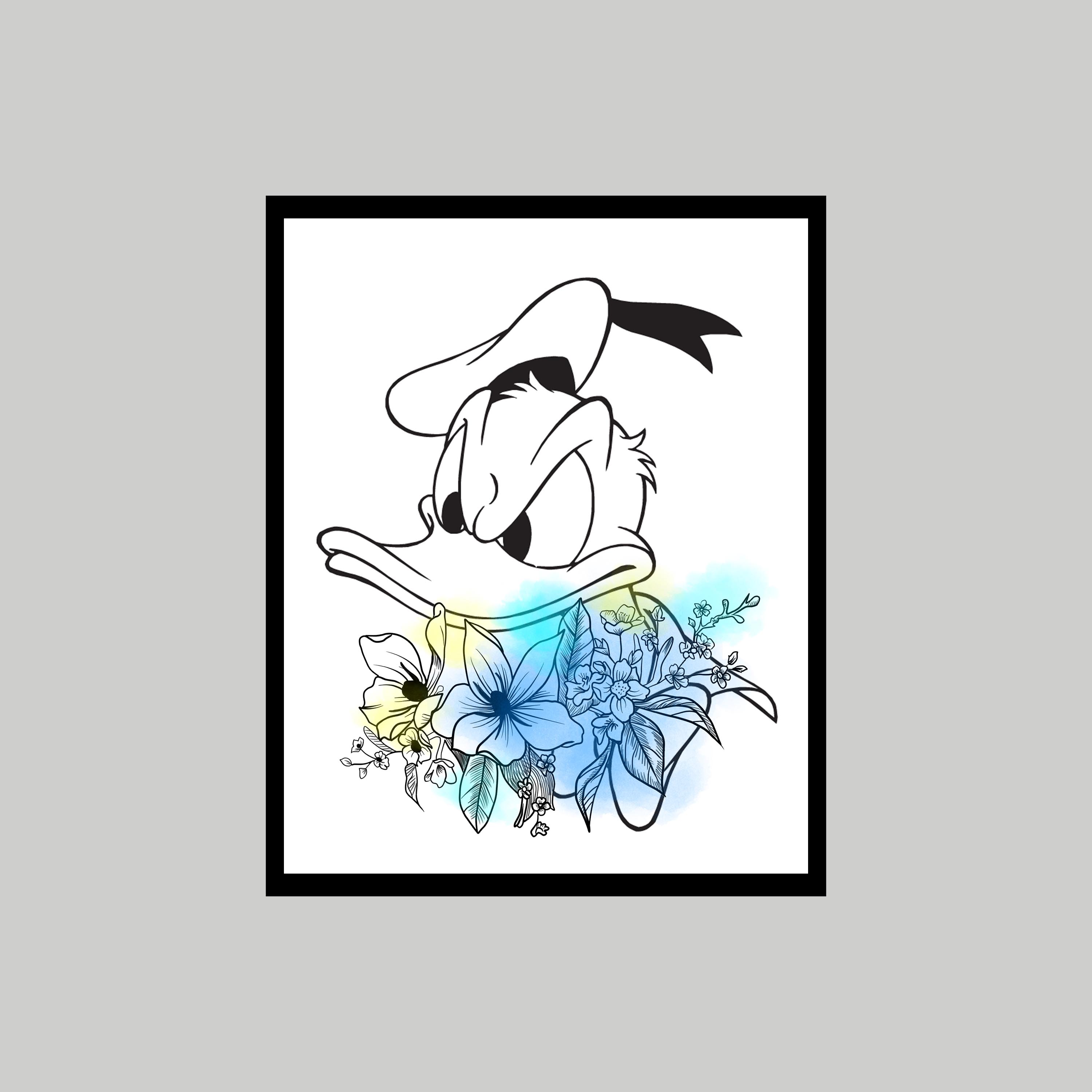 Donald Duck Disney Art Print Digital Files nursery room wate | Inspire ...