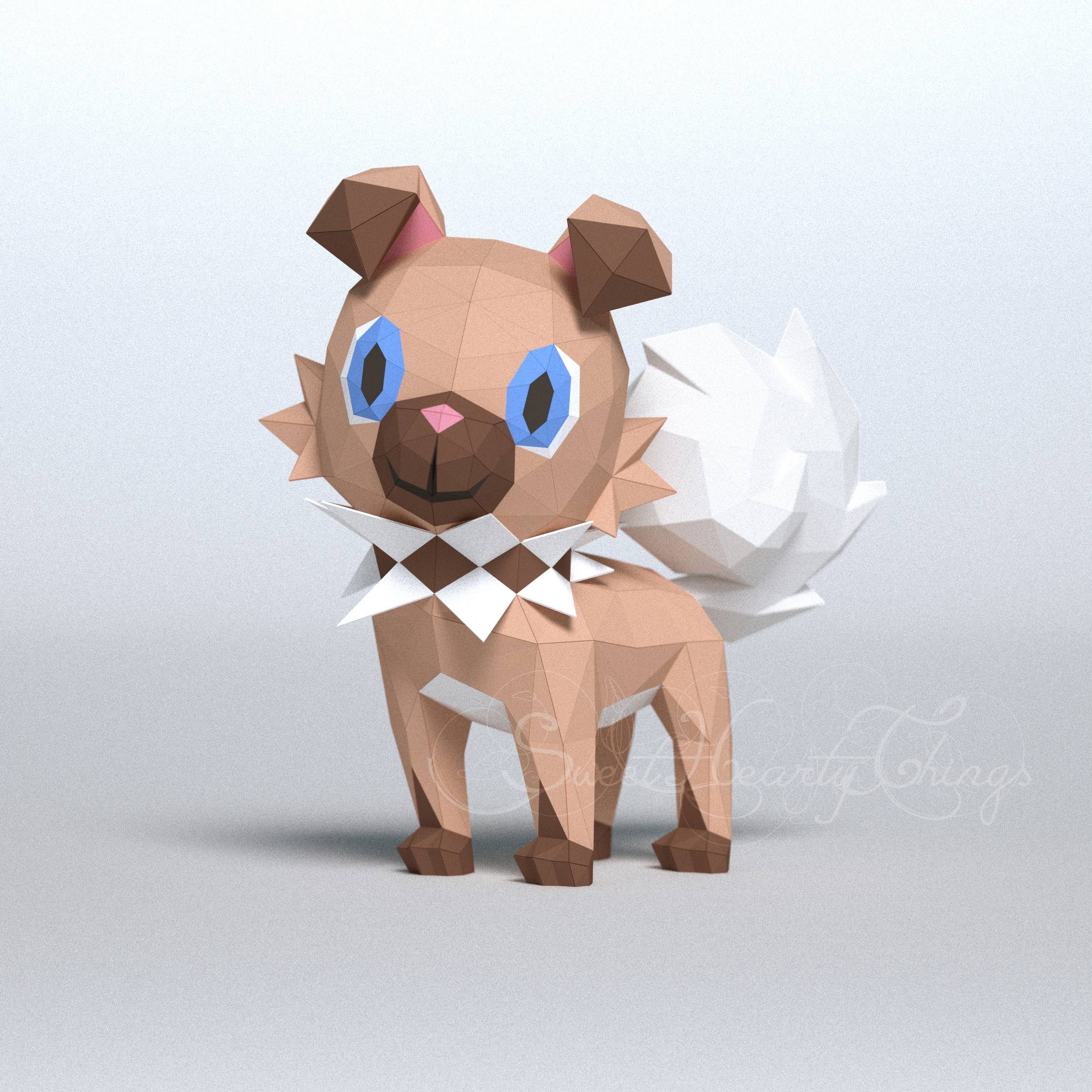 3d Papercraft Rocabot Rockruff PDF DXF Templates | Inspire Uplift