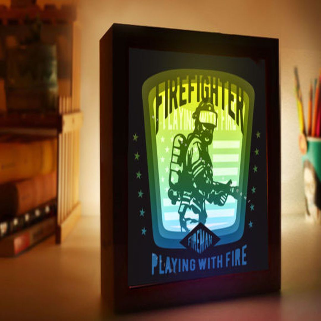 Fireman 3d Paper Lightbox Templates | Inspire Uplift