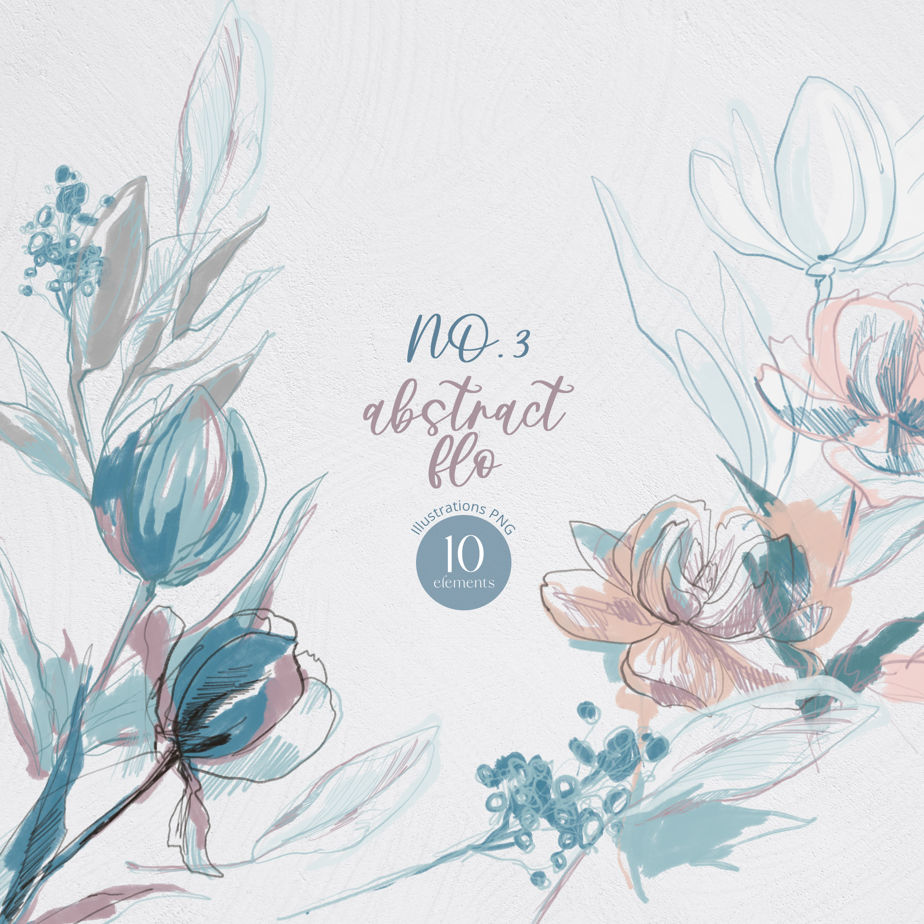 Flower line art, fine line poster, thin blue line, dried flo - Inspire ...