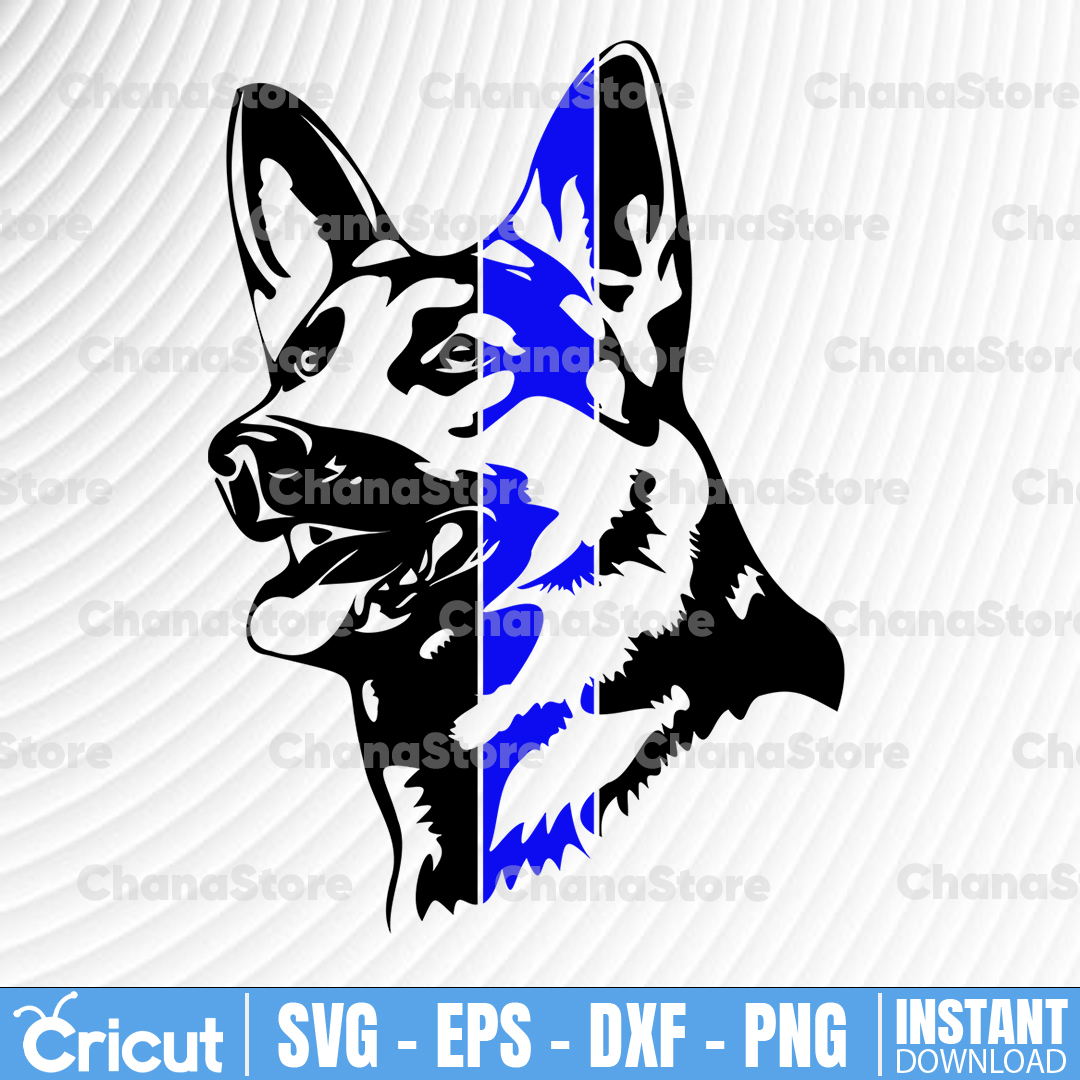 Police K-9 Unit Flag svg, Police Thin Blue Line SVG |The Blu - Inspire ...