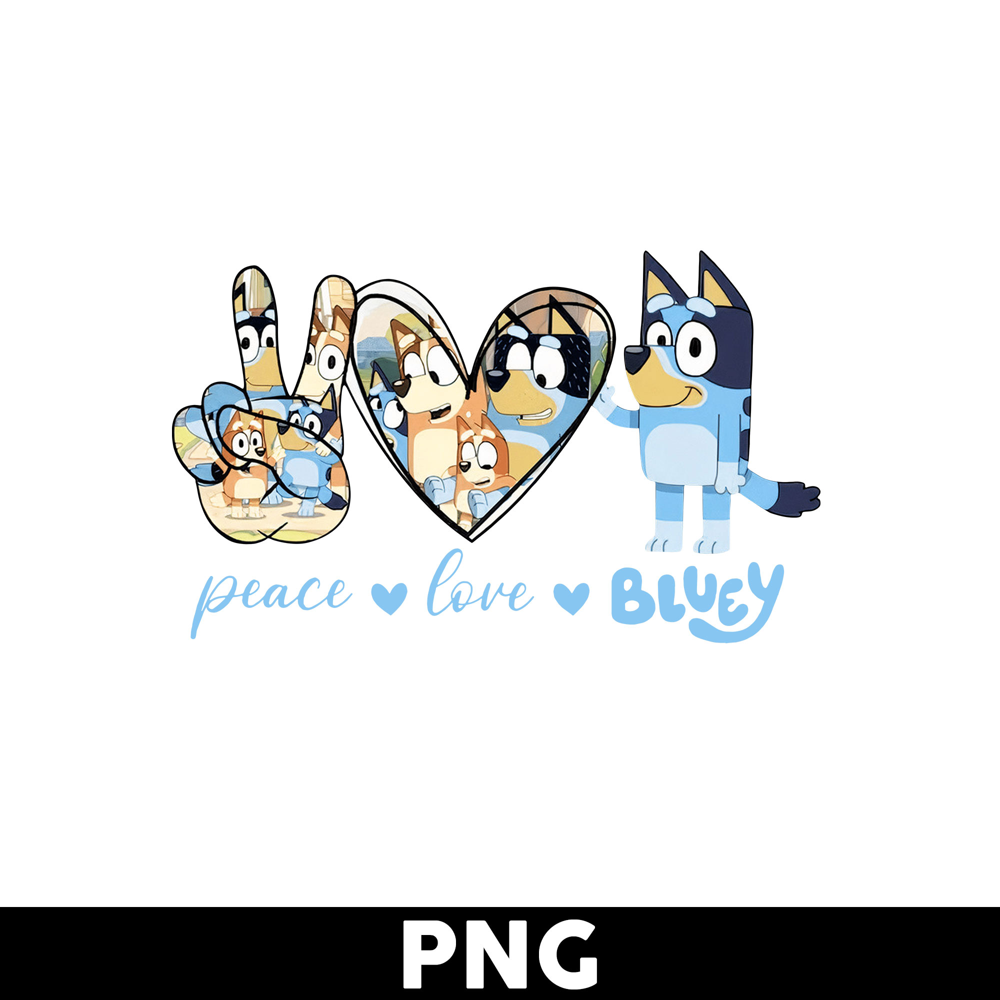 Peace Love Bluey Png, Bluey Family Png, Cartoon Png, Bluey P | Inspire ...