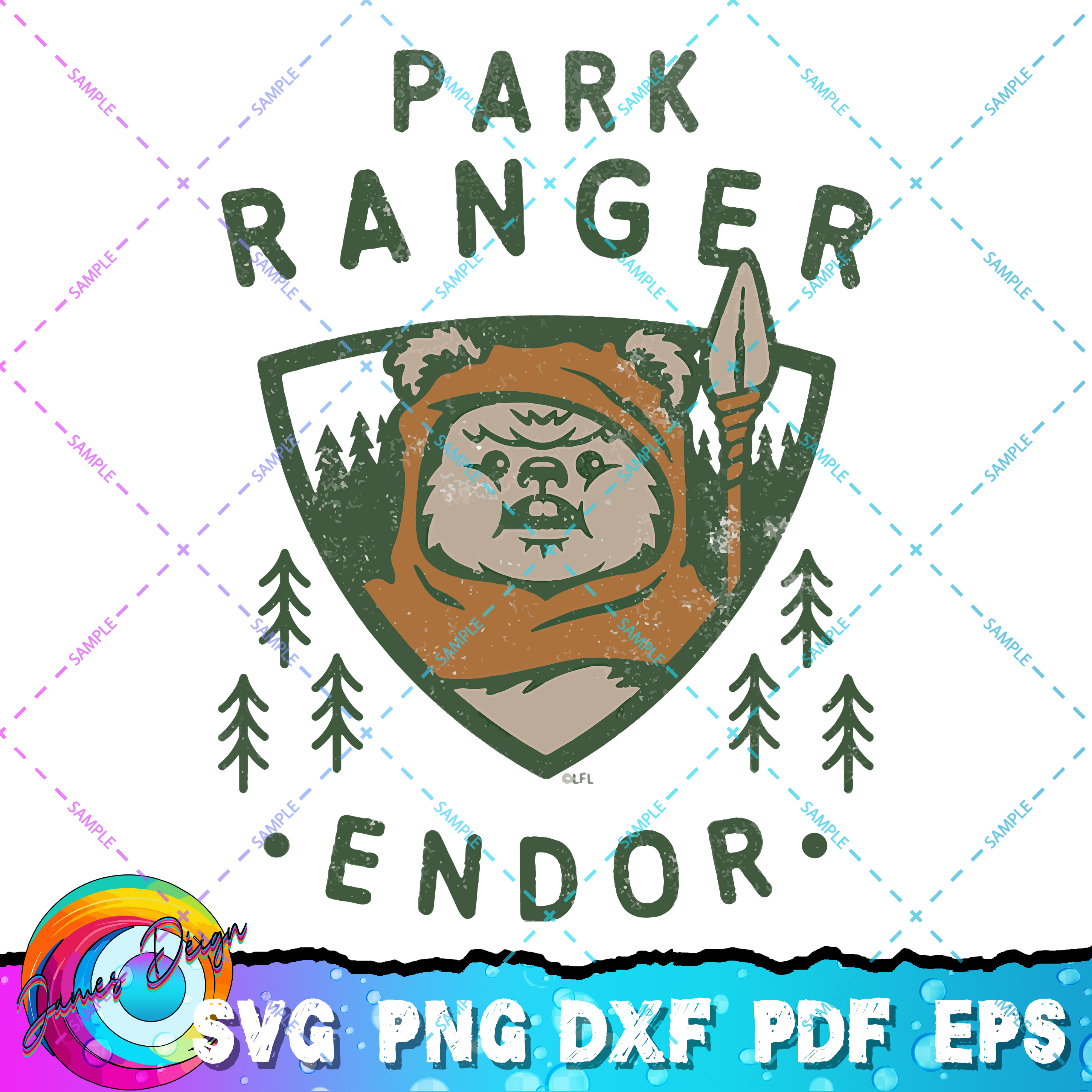 Star Wars Ewok Park Ranger Endor PNG, SVG, Sublimation Desig | Inspire ...