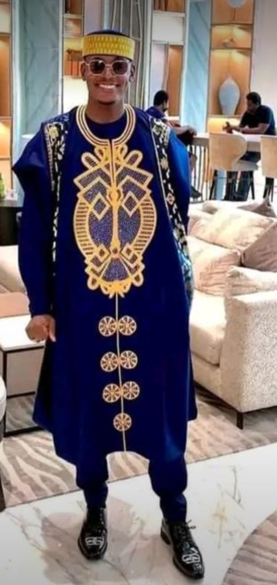 African Men wedding outfit, 3 peices, embroidered kaftan, sh | Inspire ...