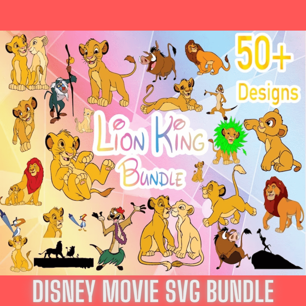 50 Plus Lion King Simba SVG LAYERED Bundle | Inspire Uplift
