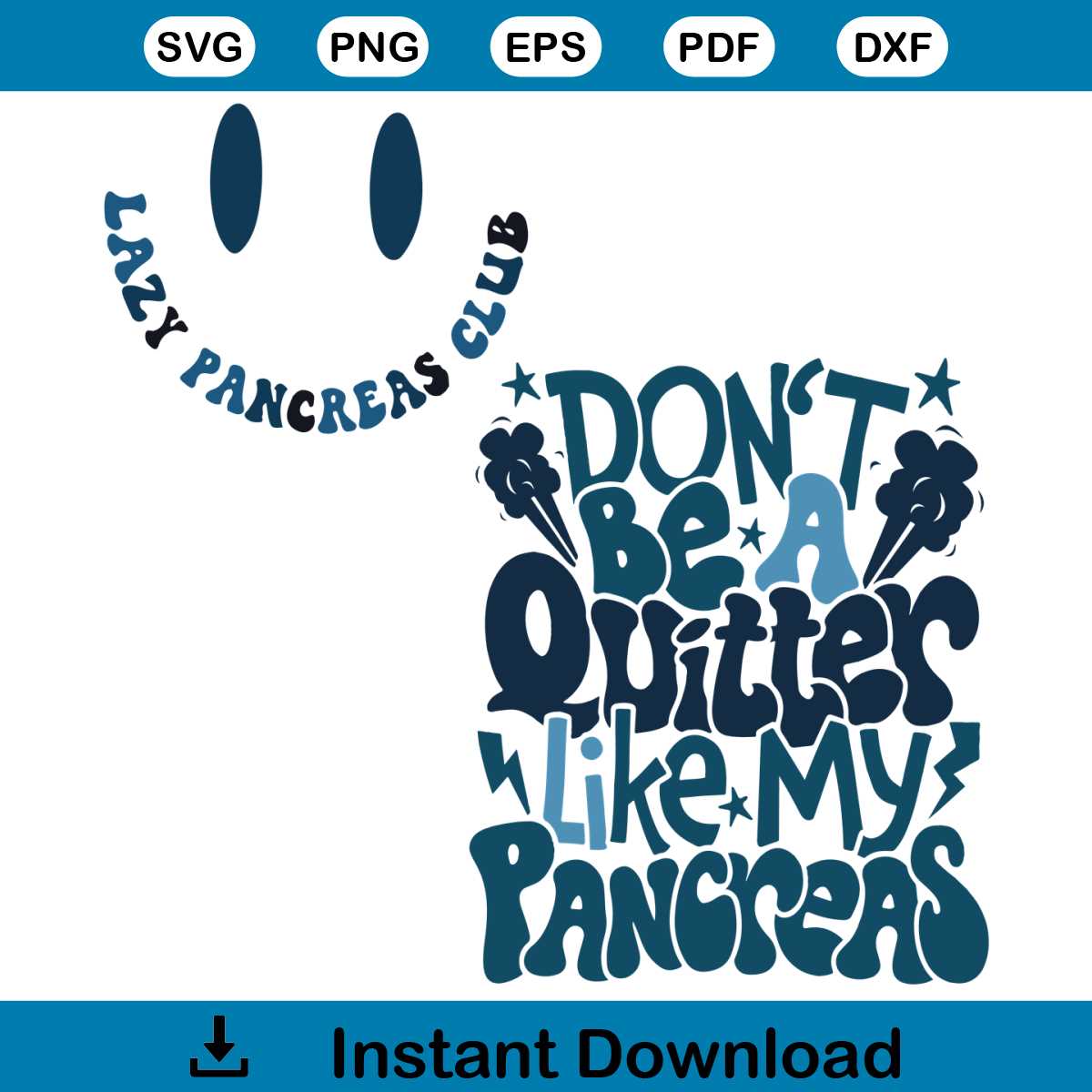 Diabetes Awareness Lazy Pancreas Club Shirt Design SVG Cutti | Inspire ...