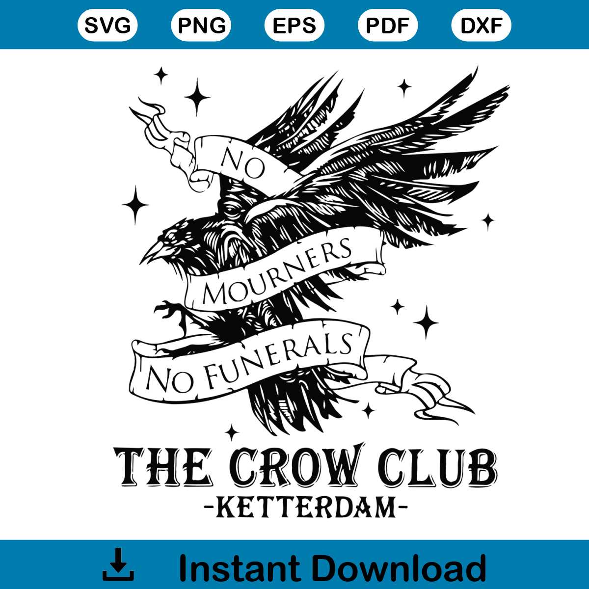 No Mourners No Funerals The Crow Club Ketterdam Tshirt Desig | Inspire ...