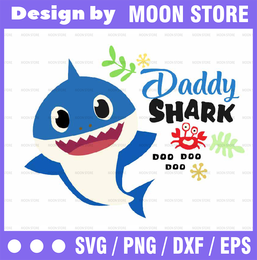 Daddy Shark SVG, Cricut Cut files, Shark Family doo doo doo | Inspire ...