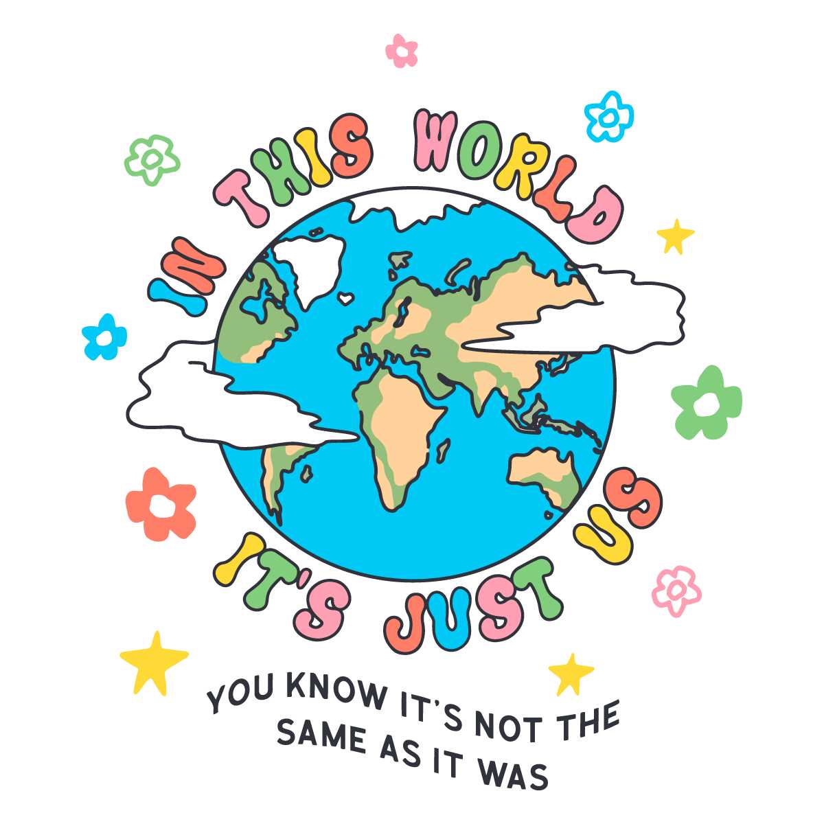 In This World Its Just Us SVG Positive Quotes Aesthetic SVG - Inspire ...