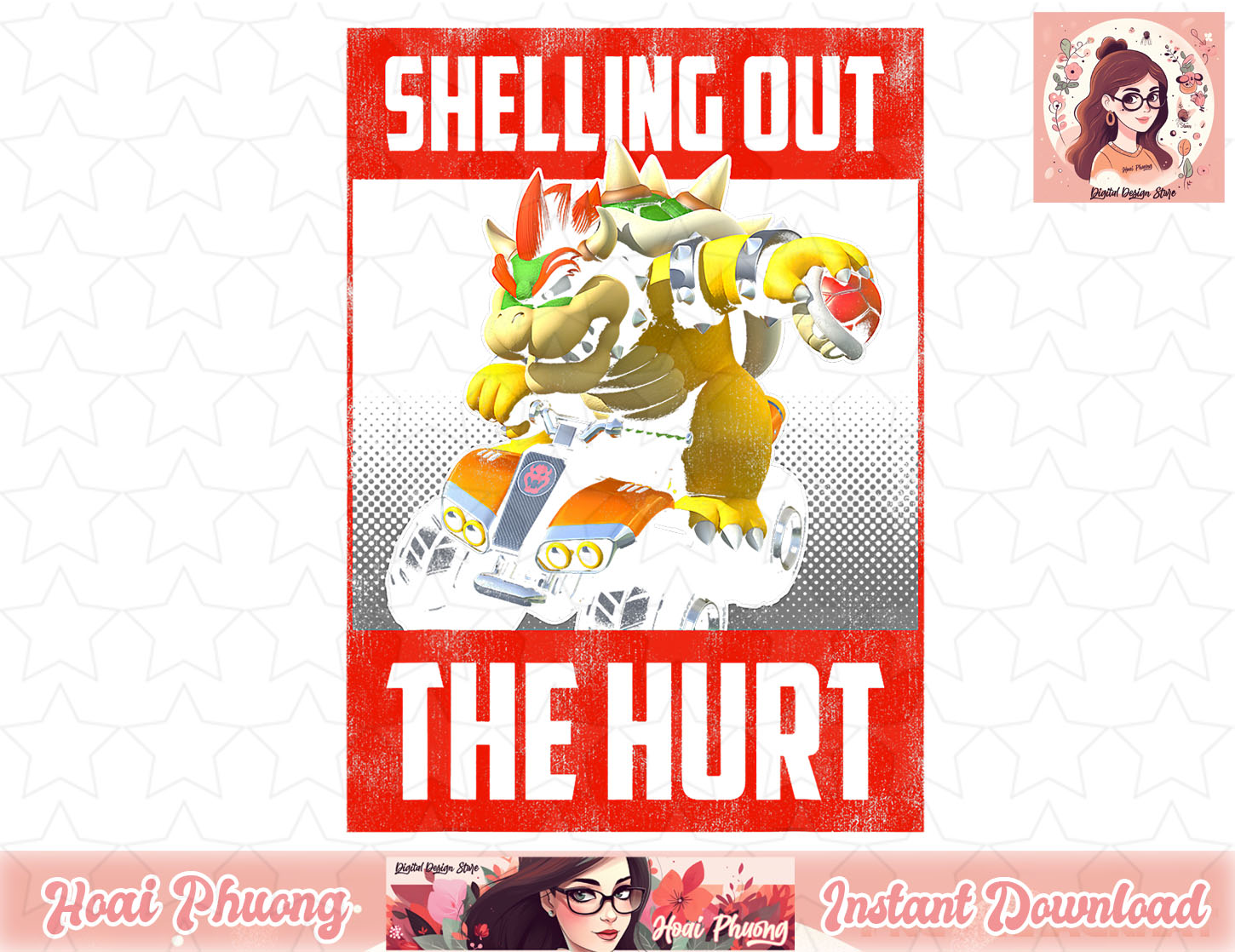 Mario Kart Bowser Shelling Out The Hurt Graphic PNG Sublimat - Inspire ...
