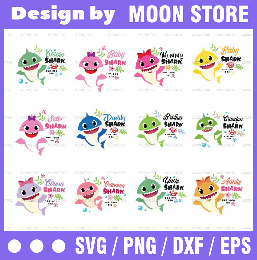 Shark Family doo doo doo Bundle SVG, Baby Shark Svg, Cricut | Inspire ...